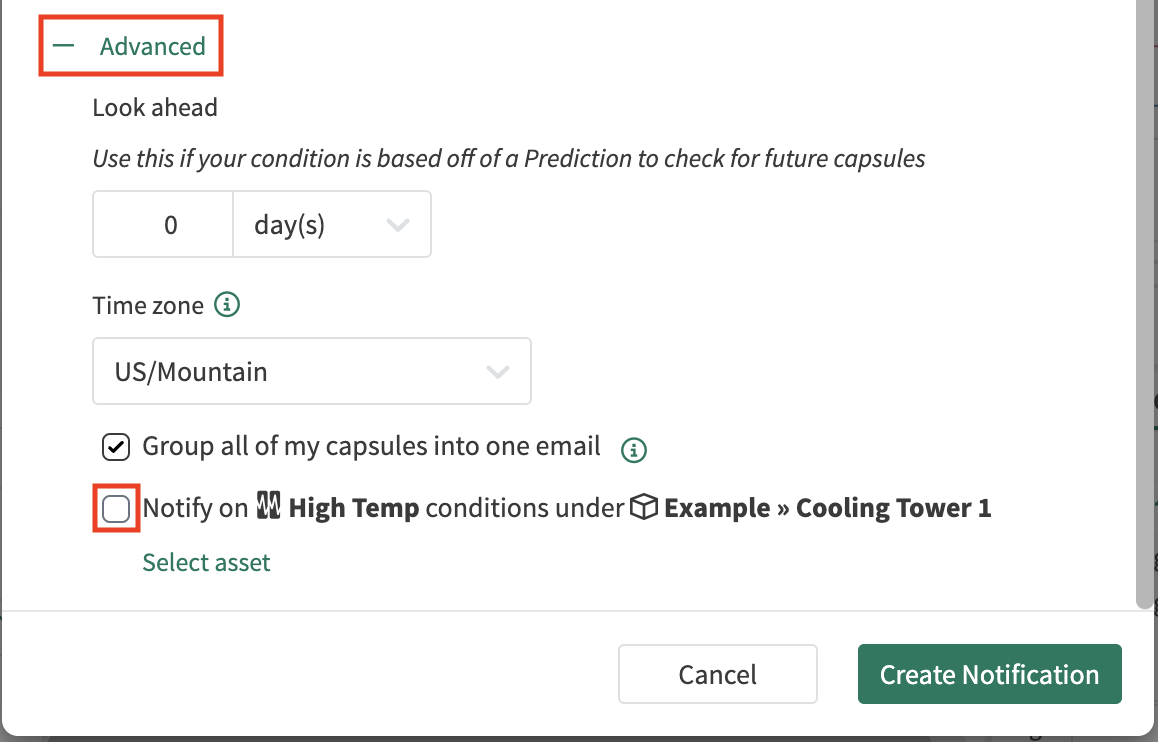 Notifications on Conditions